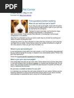 Live Animal Checklist | PDF | Dogs | Ventilation (Architecture)