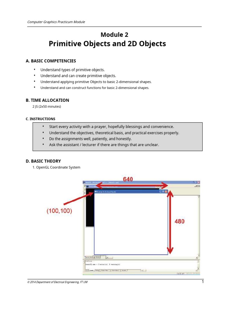 Modul 2 (PRIMITIVE OBJEK Dan 2D) .Id - en | PDF | Callback (Computer Programming) | Geometry