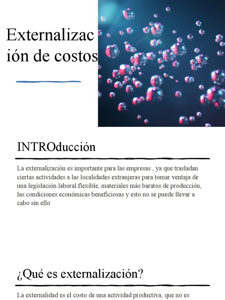 Externalización de Costos | PDF | Outsourcing | Exterioridad