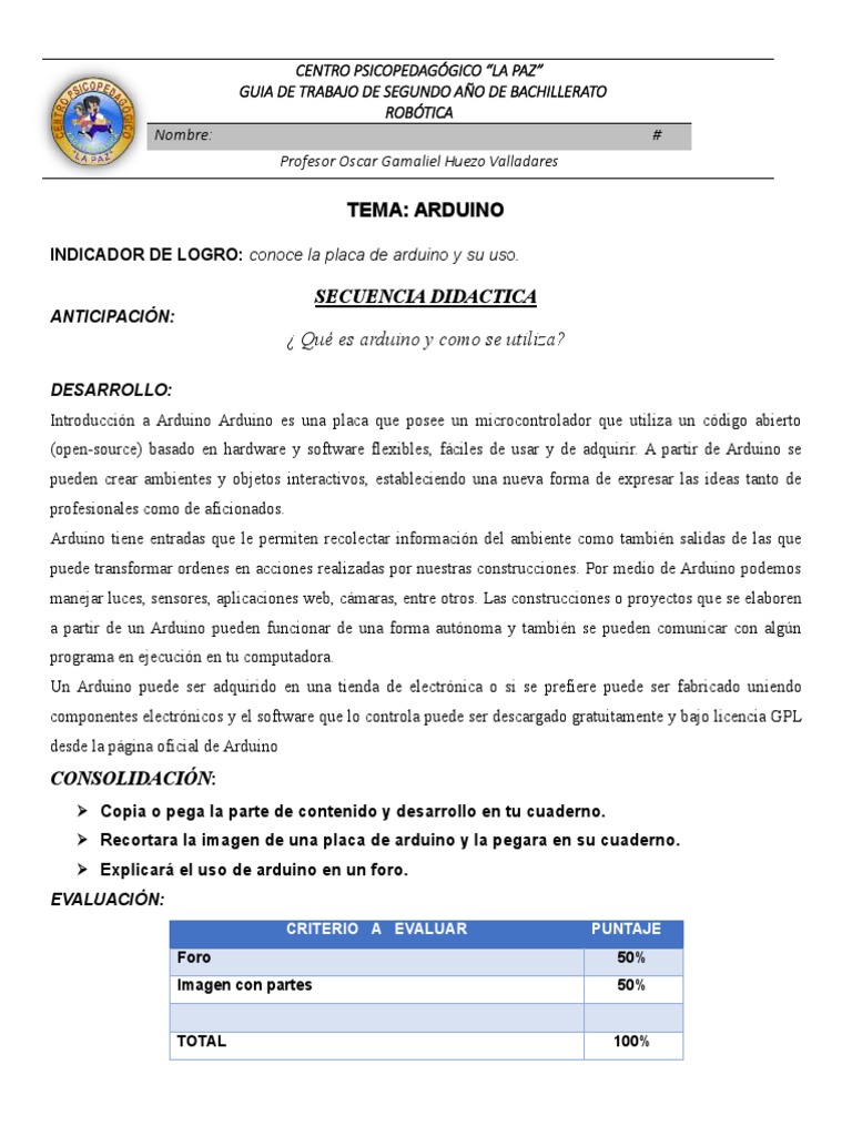 Introducción a Arduino para Bachillerato | PDF | Arduino | Ciencias de la Computación