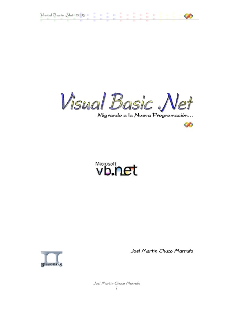 Introducción a Visual Basic .Net 2003 | PDF | Básico | Microsoft Visual Studio