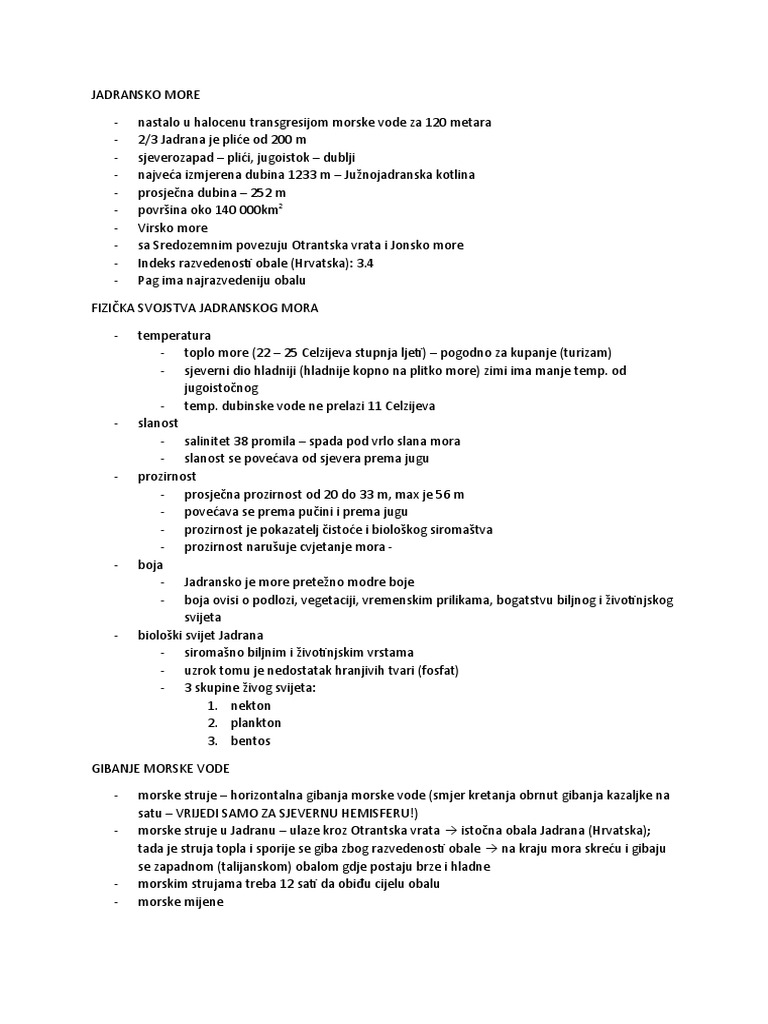 Jadransko More | PDF