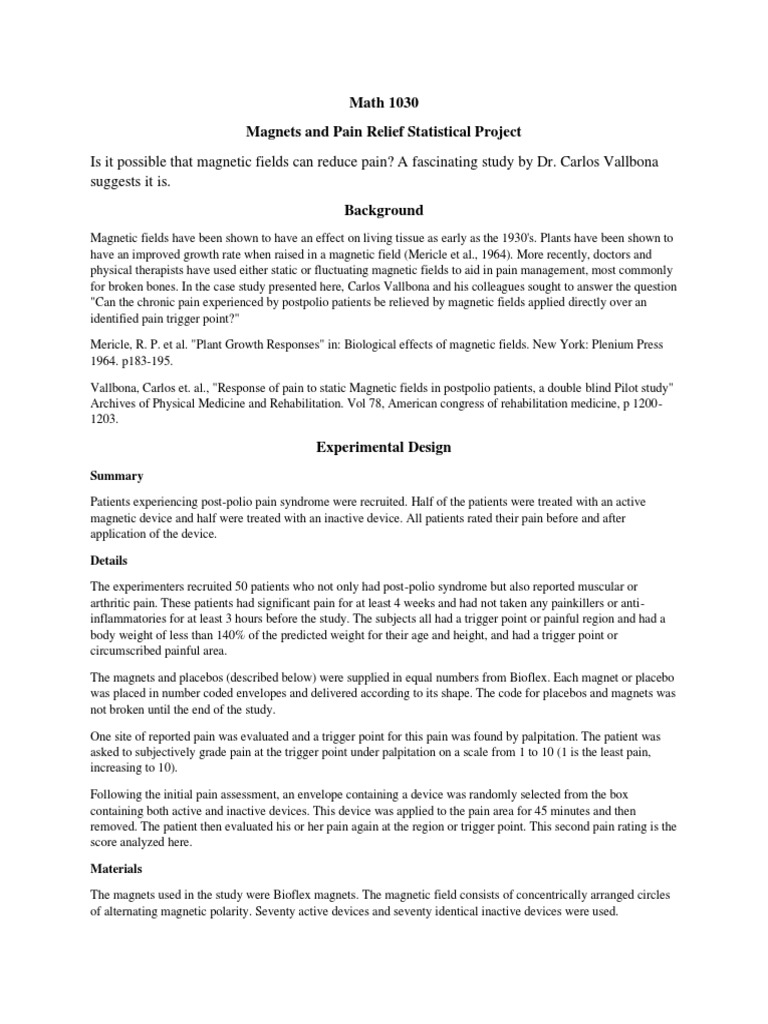 Final Magnets and Pain Project Turn This One in | Download Free PDF ...
