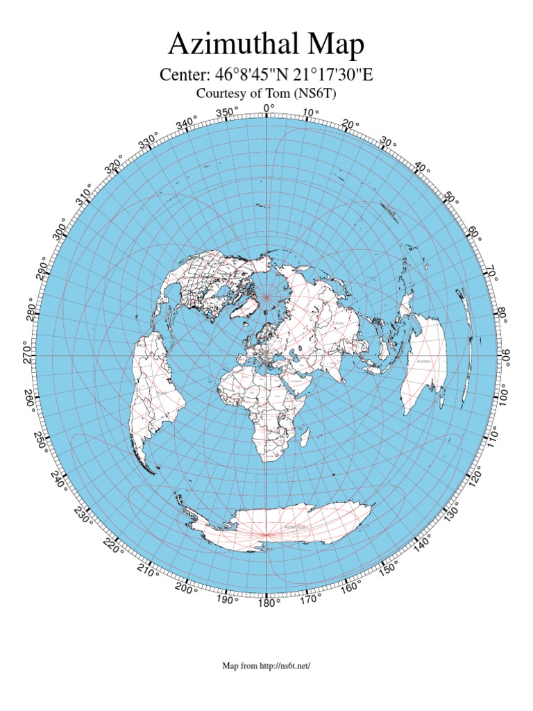 Azimuthal Map | PDF | Island | Physical Geography