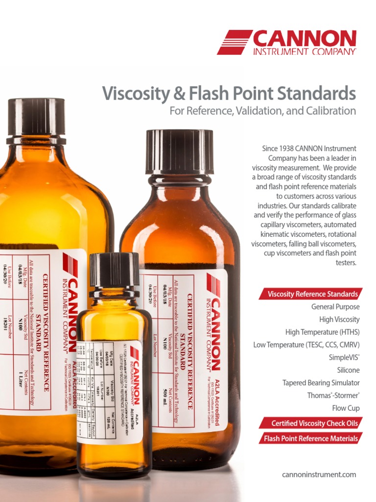 Viscosity & Flash Point Standards: For Reference, Validation, and ...