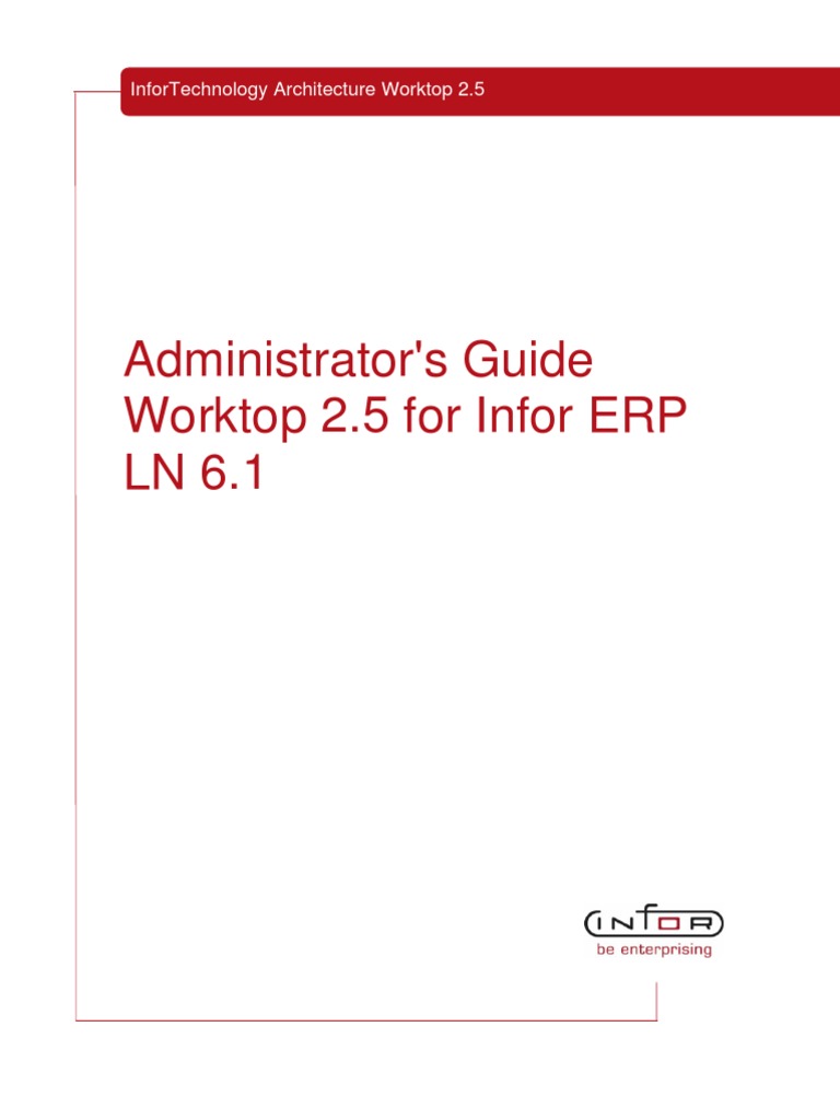 Infor Worktop 25 Administrator's Guide | PDF | Remote Desktop Services ...