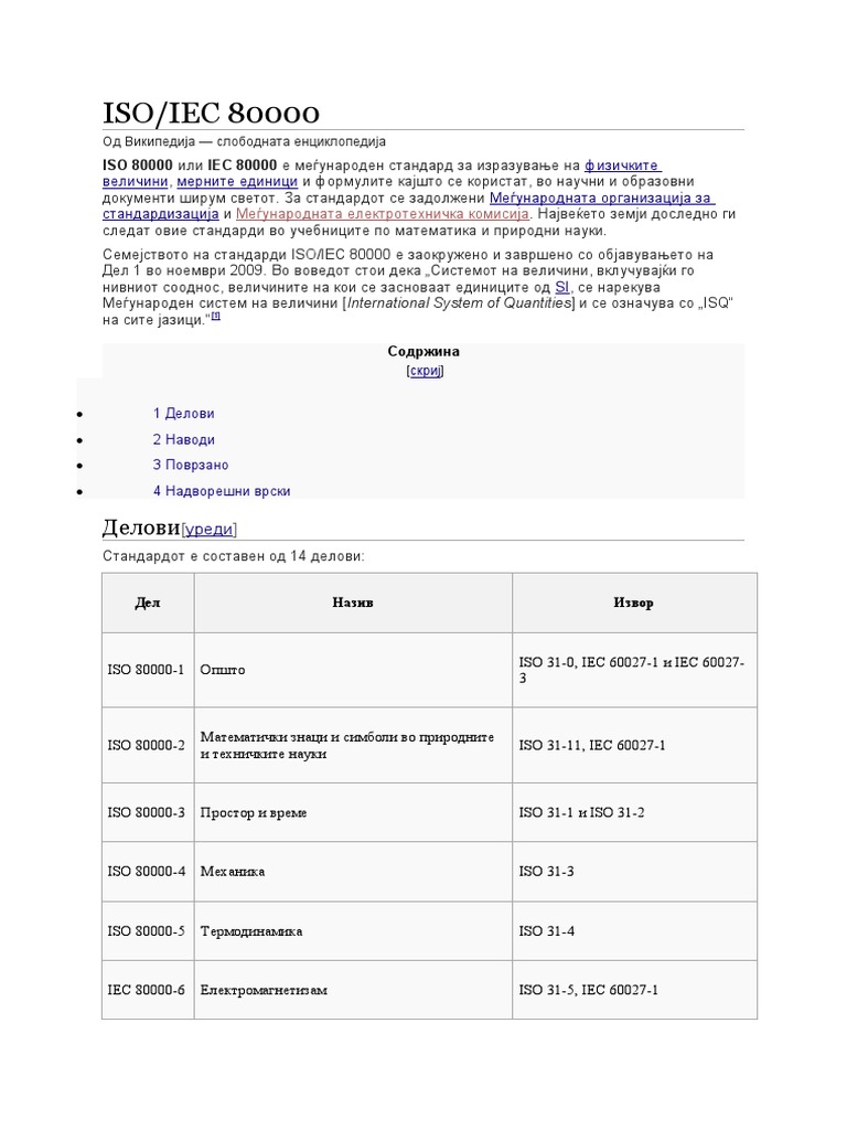 ISO Osnovni Merni Edinici | PDF