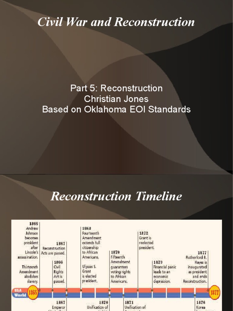 Civil War and Reconstruction Part 5 | PDF | Reconstruction Era ...