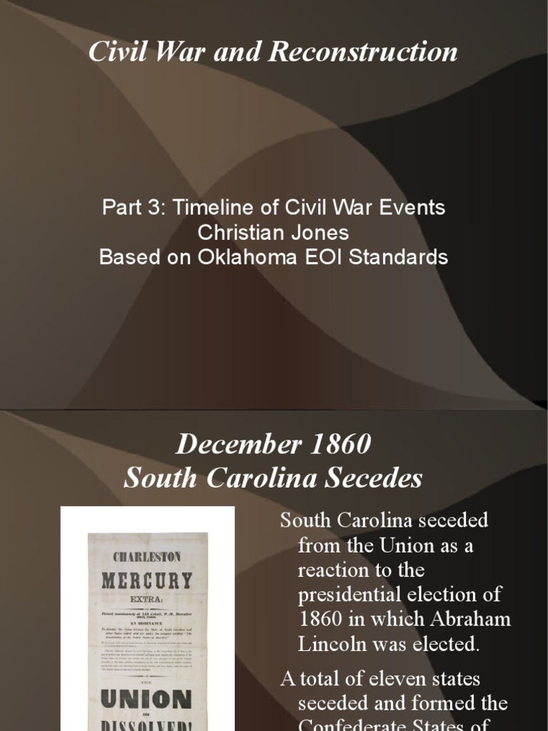 Civil War and Reconstruction Part 3 | PDF | American Civil War ...