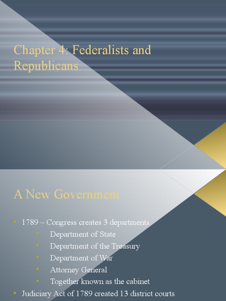 Early U.S. Government: Federalists vs. Republicans | PDF | Alexander ...