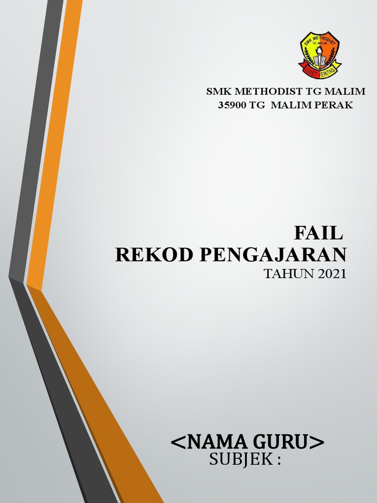 Muka Depan Dan Pembahagi Fail Rekod Guru | PDF
