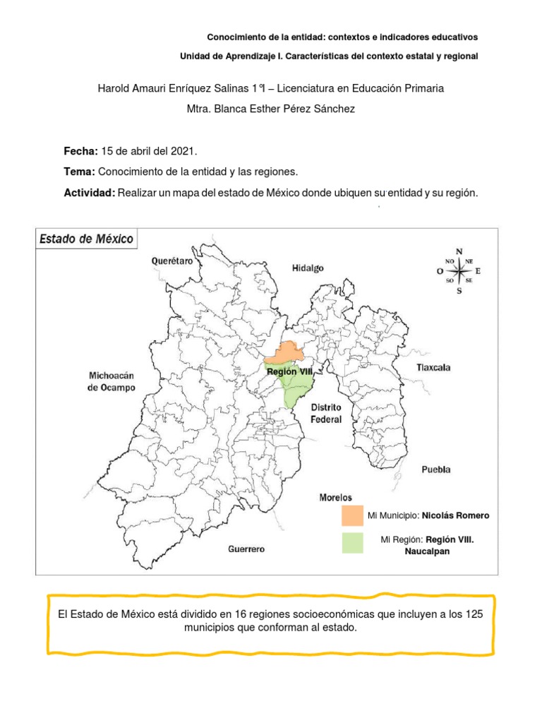 Entidad y Regiones-Mapa Del Estado | PDF | Política