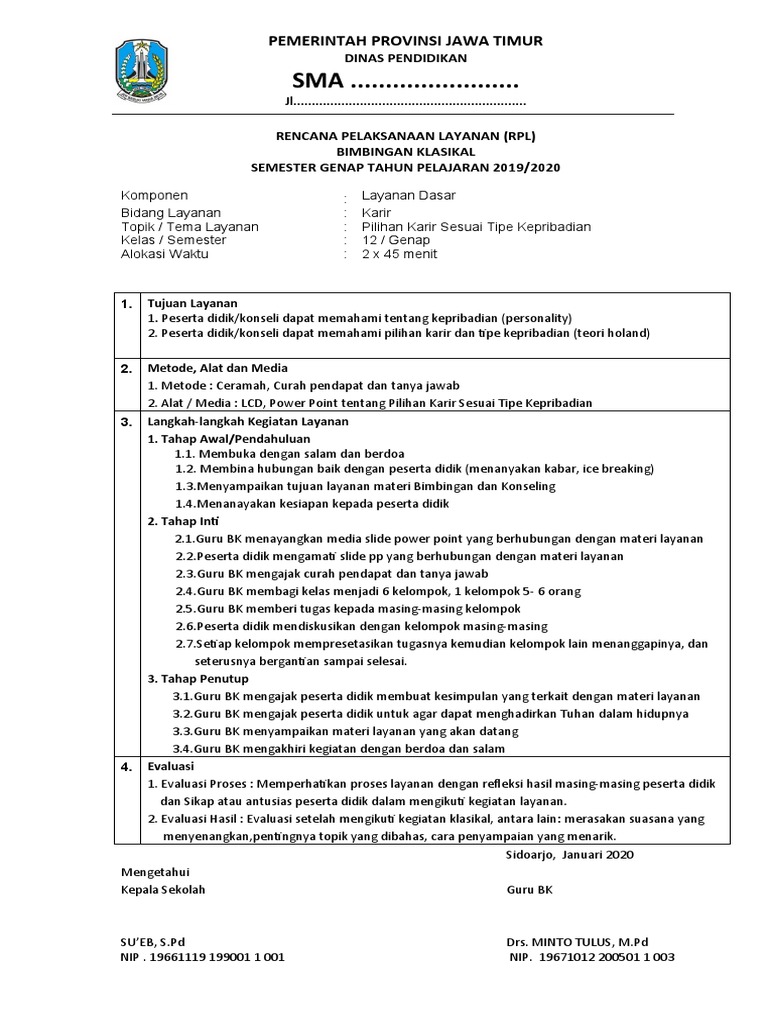 RPL PILIHAN KARIR SESUAI TIPE KEPRIBADIAN (Genap) | PDF | Karier ...