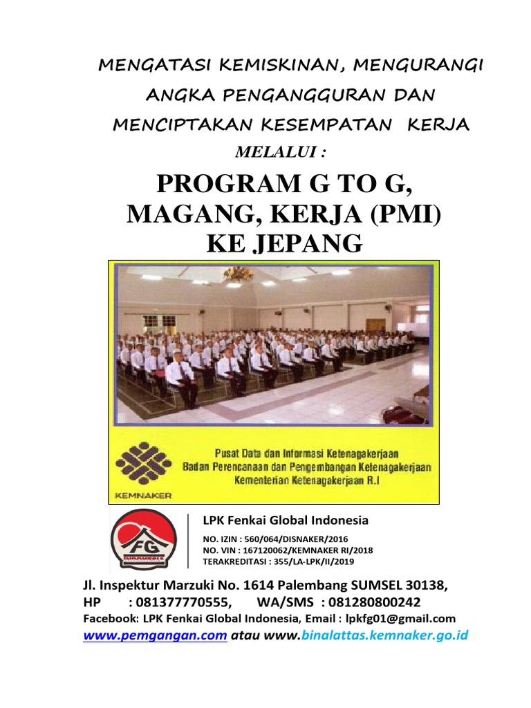 Program Magang Kerja Ke Jepang FGI | PDF