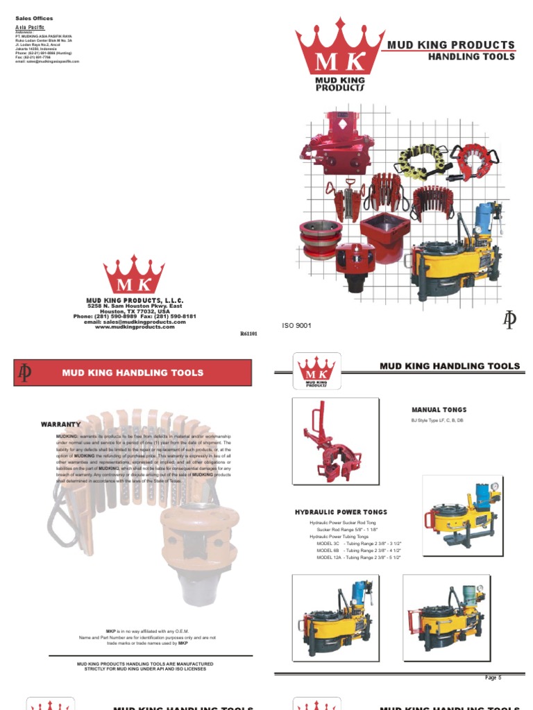 Mud King Products Sales Offices and Product Catalog | PDF | Manufactured Goods | Business