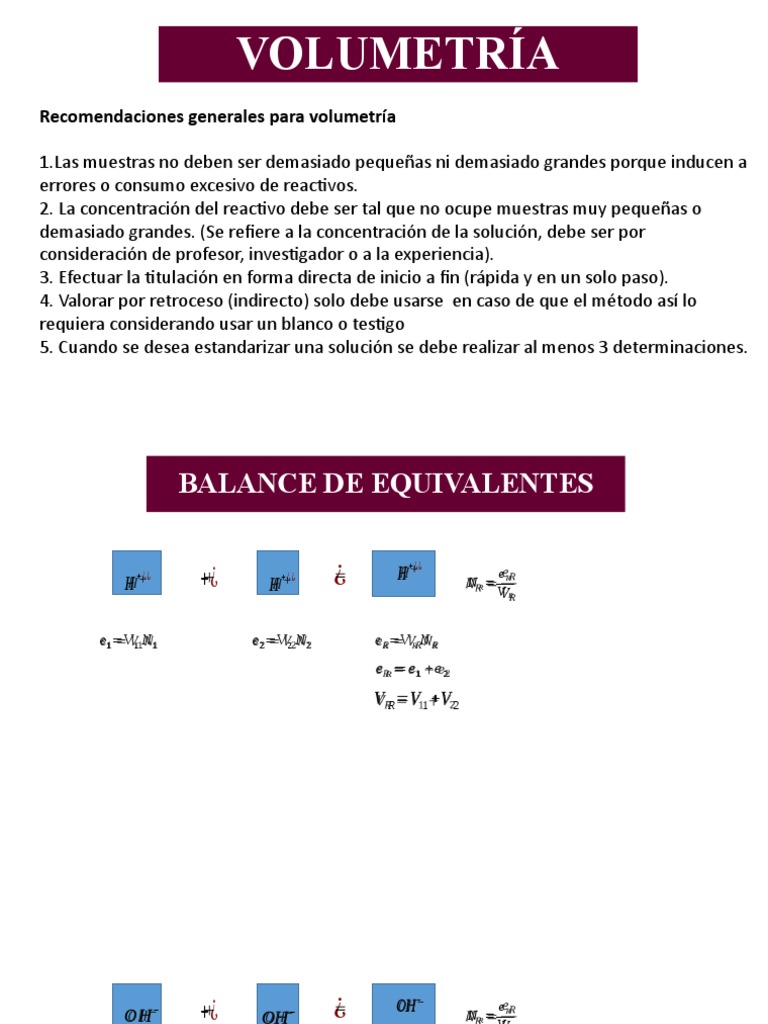 VOLUMETRÍA | PDF | Valoración | Química