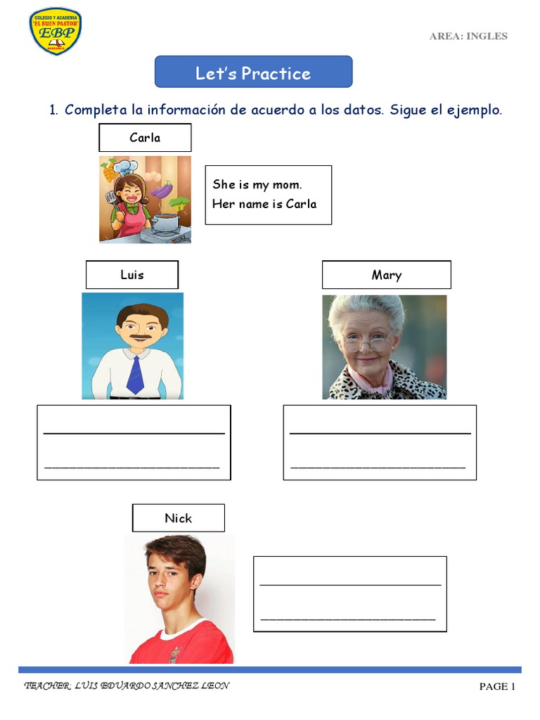 MY FAMILY (Practice) | PDF