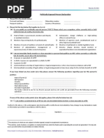 PEP Declaration Form | PDF | Justice | Crime & Violence