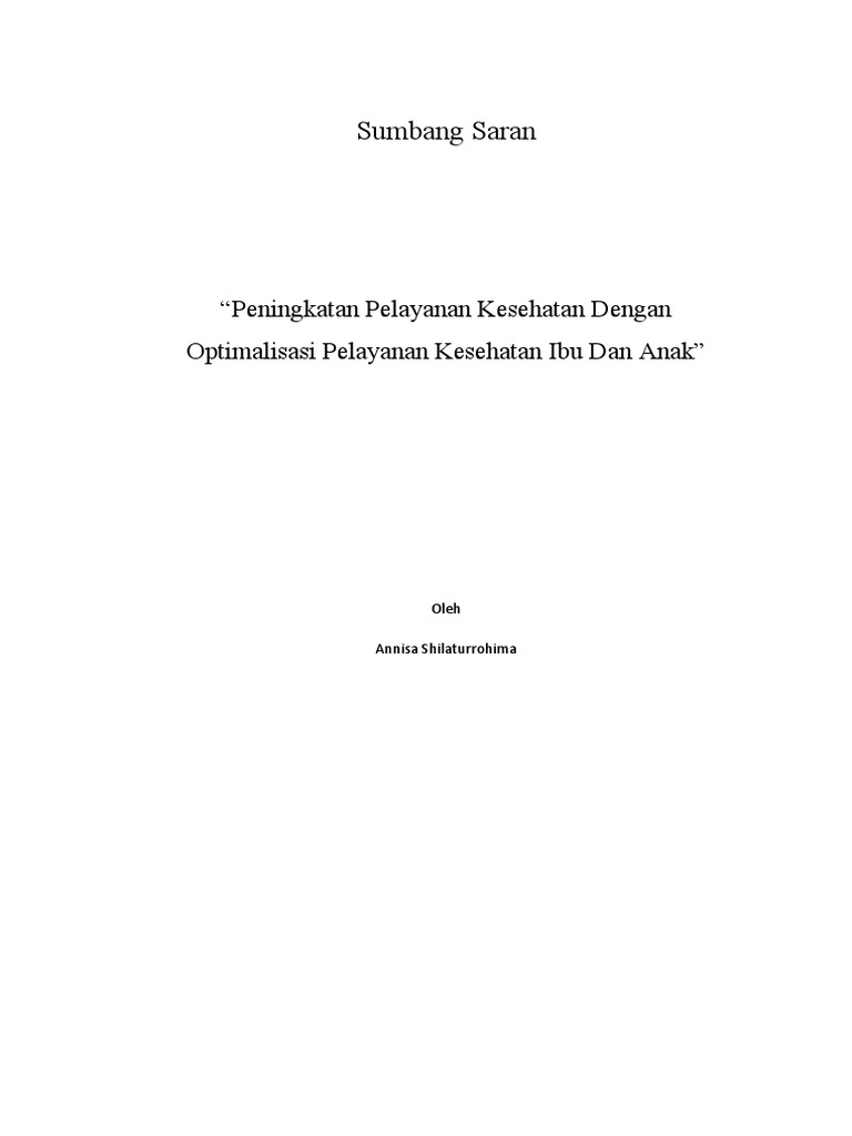 Sumbang Saran RSW 2 | PDF