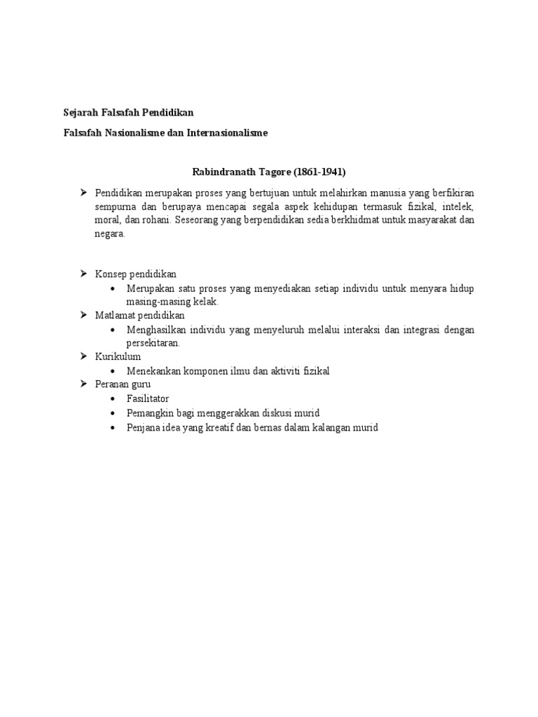 Mempelajari Falsafah Pendidikan Rabindranath Tagore dan Konsep ...