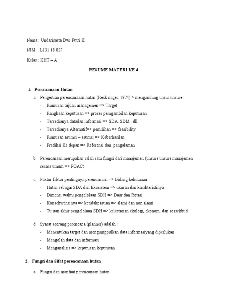 Resume Pertemuan Ke 4 | PDF