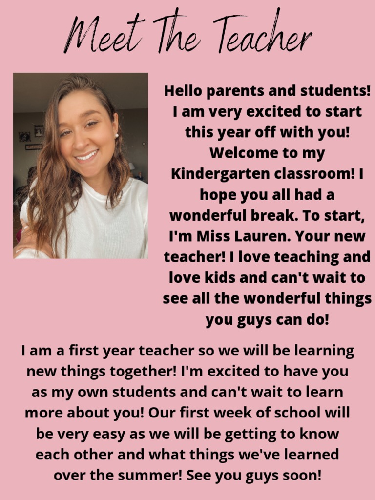 Meet The Teacher | PDF