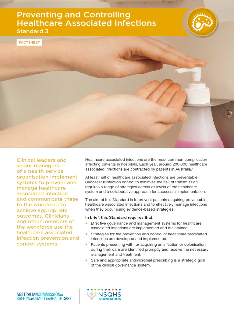 NSQHS Preventing and Controlling Infection | PDF | Economics Of Service ...