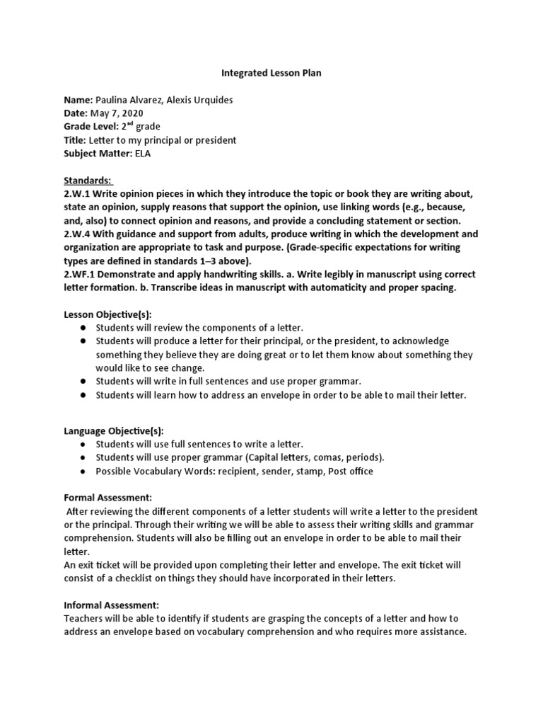 Integrated Lesson Plan 3 1 | PDF | Lesson Plan | Teachers