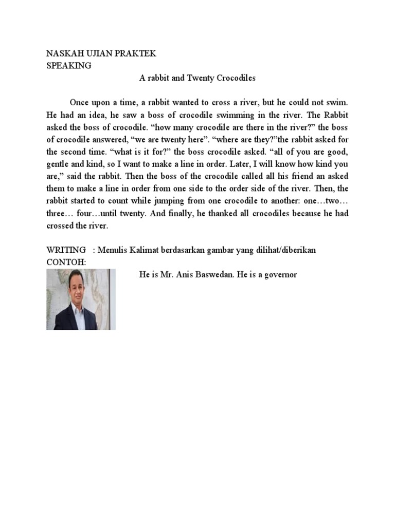 Naskah Ujian Praktek Bahasa Inggris | PDF