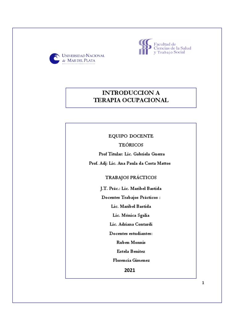 Modulo Intro 2021 | PDF | Terapia ocupacional | Hospital y clinica