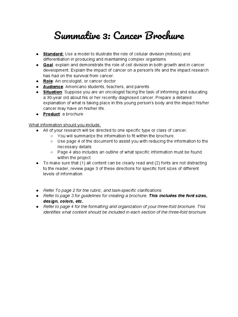 Cell Division Assessment | PDF | Cancer | Page Layout