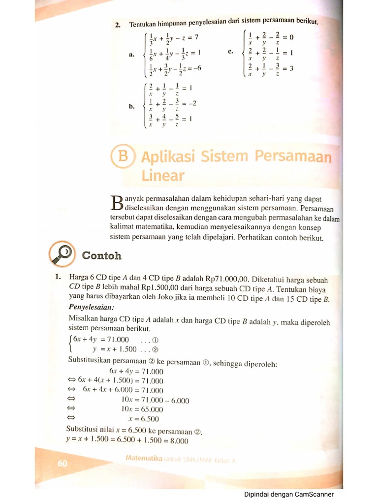 Aplikasi Sistem Persamaan Linear | PDF