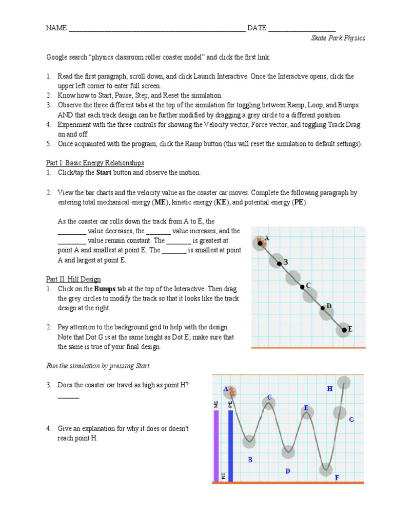 Understanding Energy Transformations Through Skate Park and Roller ...