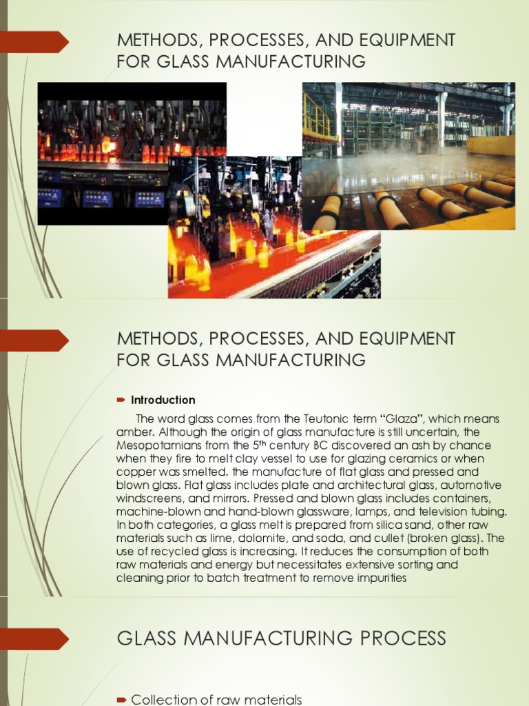 Methods, Processes, and Equipment For Glass Manufacturing | PDF ...