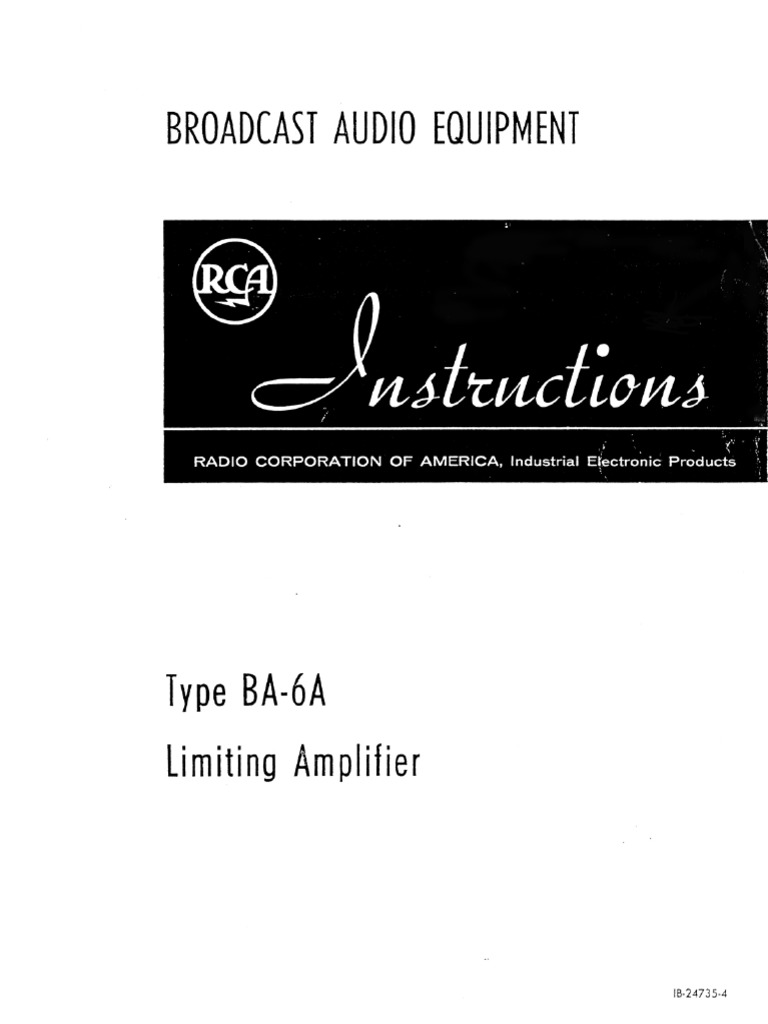 RCA - BA-6A Limiting Amplifier | PDF