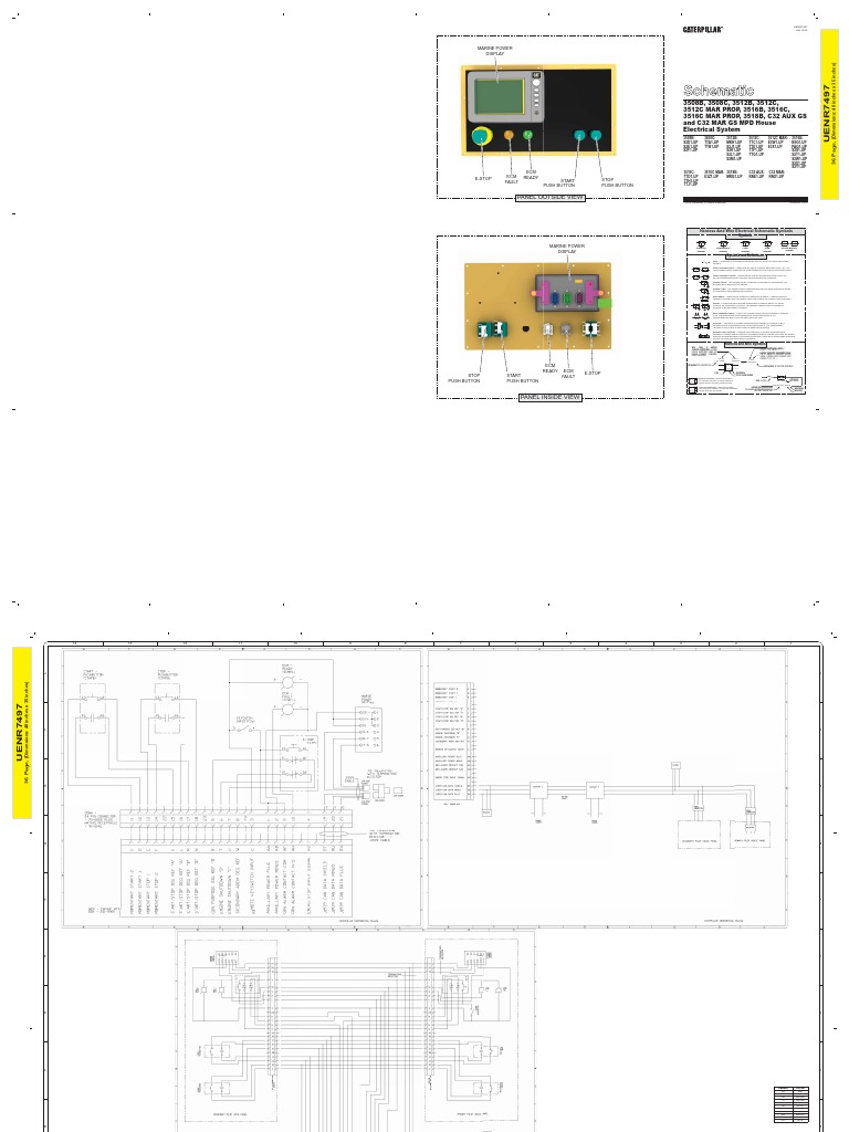 Panel Outside View: 3508B, 3508C, 3512B, 3512C, 3512C MAR PROP, 3516B ...
