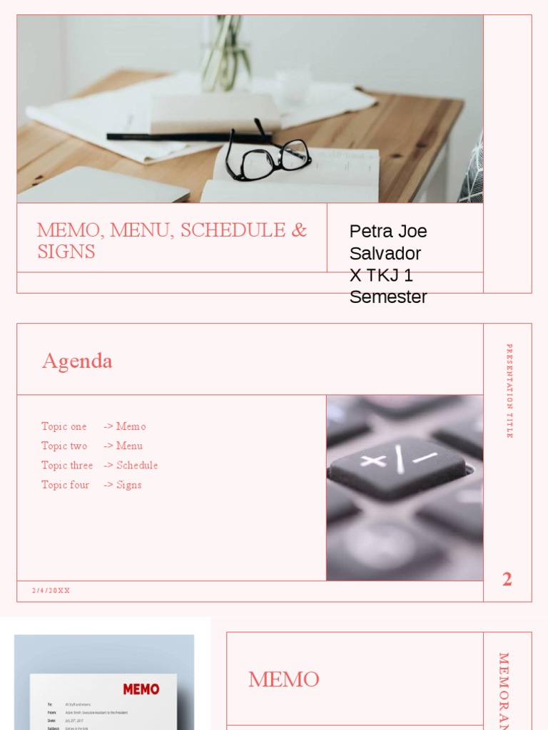 Memo, Menu, Schedules & Signs | PDF | Menu | Food And Drink