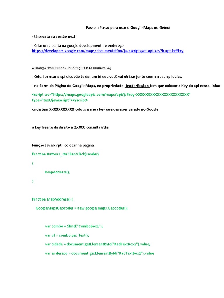 Passo a passo para integrar o Google Maps em um site utilizando a API ...