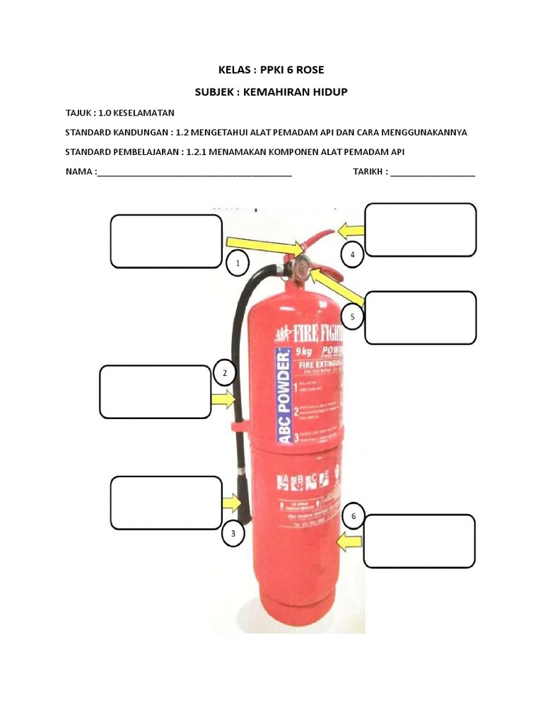 Mengenal Komponen Pemadam Api dan Cara Penggunaannya | PDF