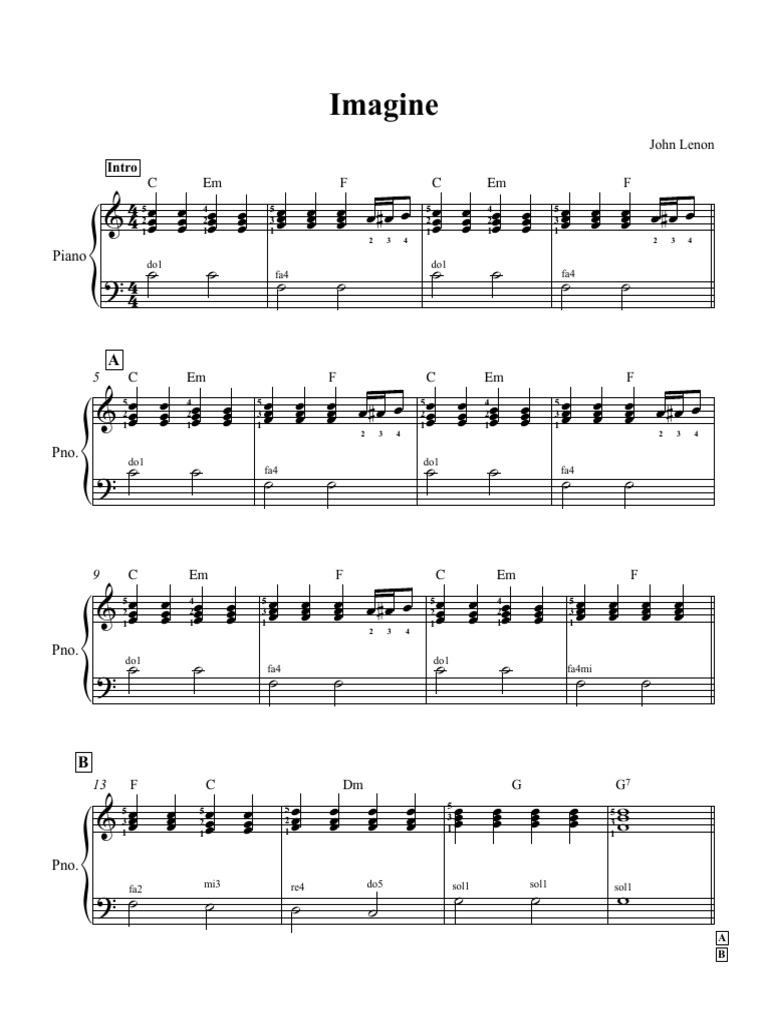 Imagine - Partitura Completa | PDF
