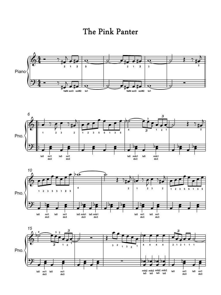 La Pantera Rosa - Partitura Completa | PDF