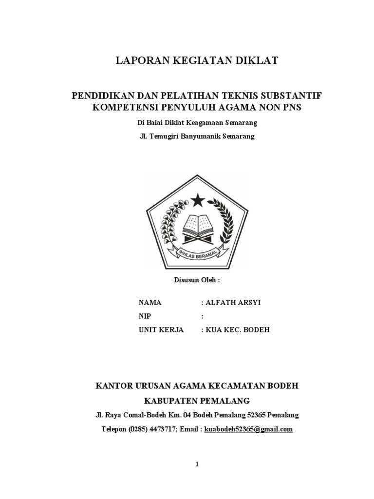 Laporan Kegiatan Diklat | PDF
