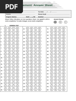 Answer Sheet Sample For Shading | PDF | Tests | Student Assessment And ...