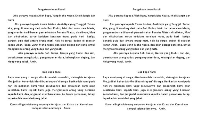 Pengakuan Iman Rasuli | PDF