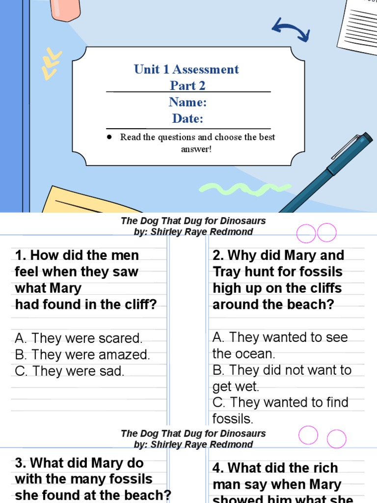 Ela Unit 1 Assessment PT | PDF | Science | Paleontology