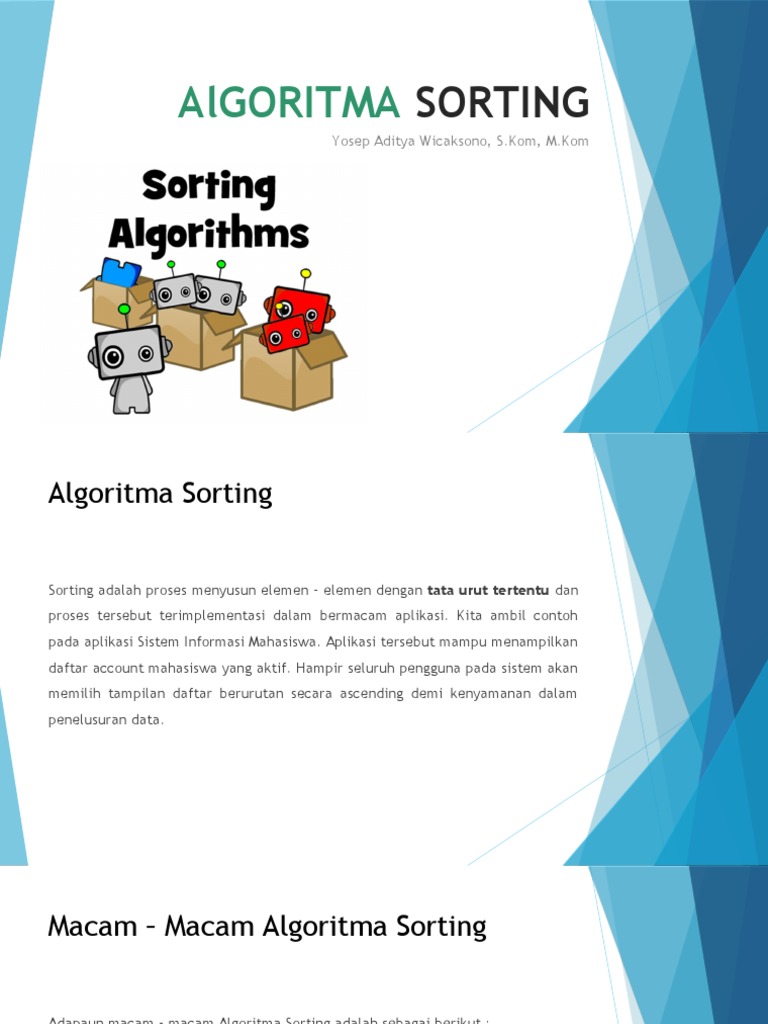 Macam-Macam Algoritma Sorting | PDF | Metode & Bahan Ajar