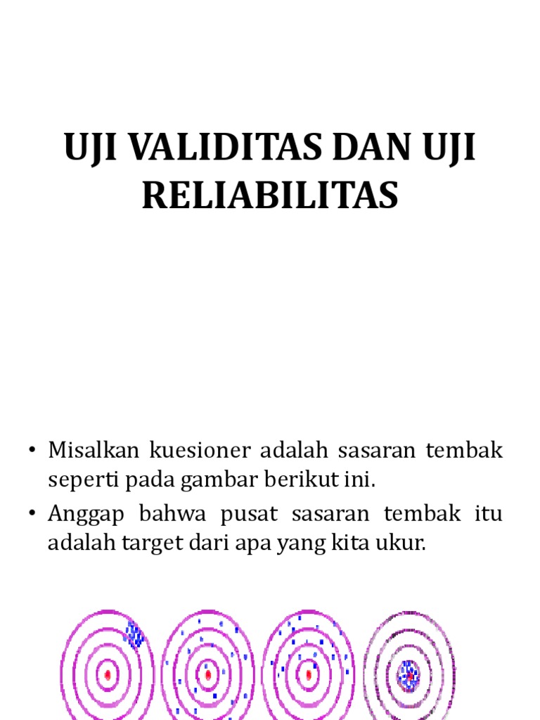 Uji Validitas Dan Reabilitas | PDF