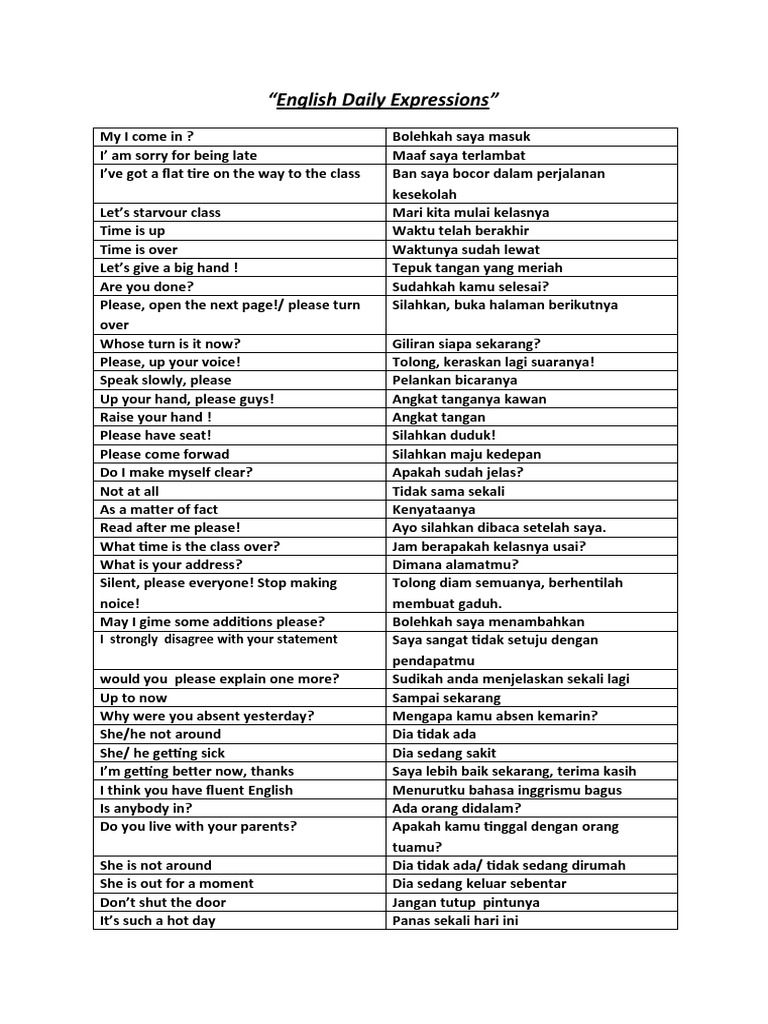 English Daily Expressions | PDF