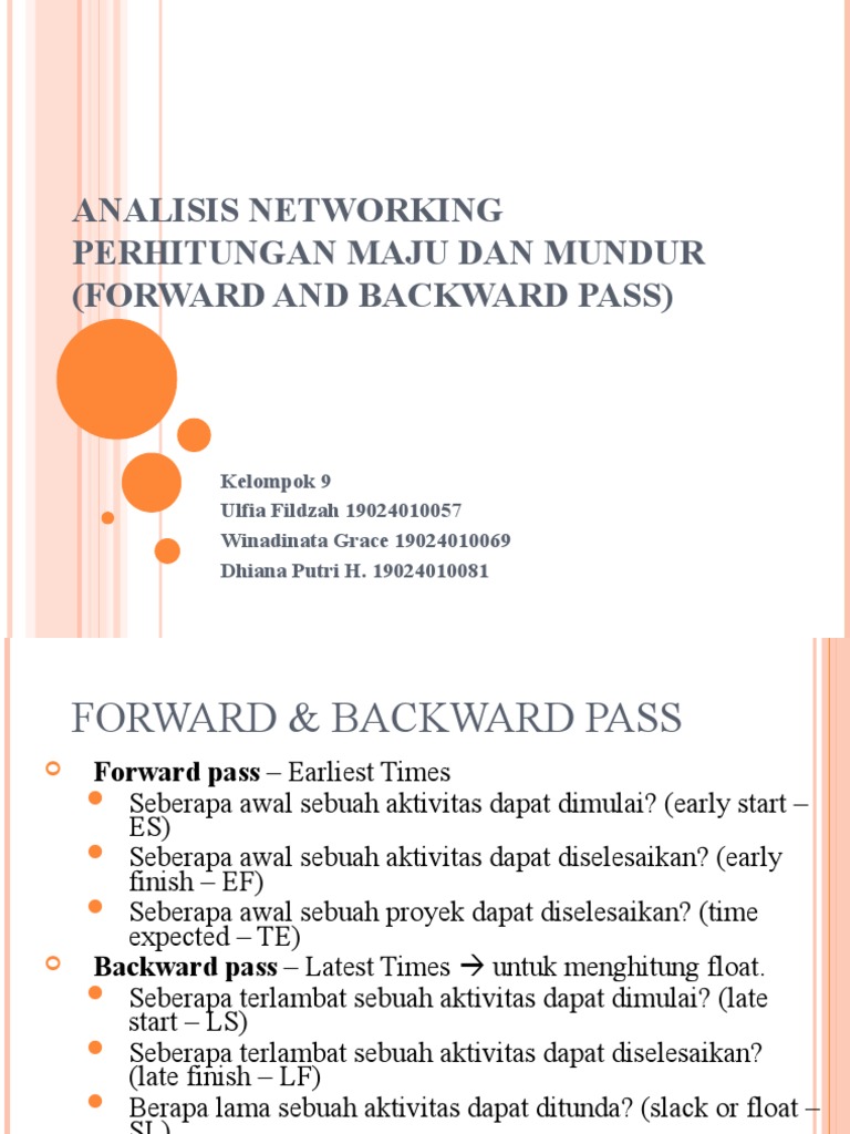 Networking Analysis: Forward & Backward Pass | PDF | Software Release ...