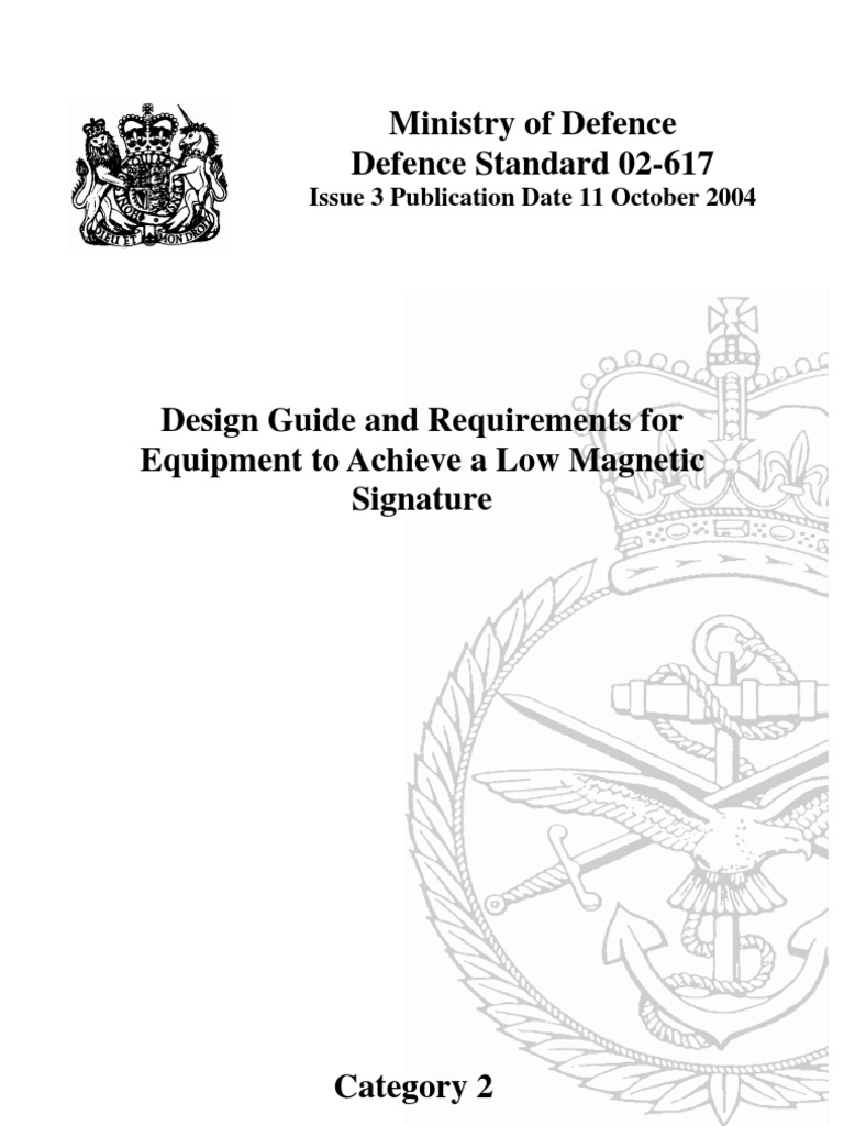 Defence Standard 02-0617 | PDF | Verification And Validation | Magnetism